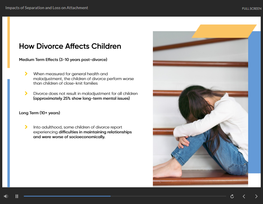 Separation And Loss Of Attachment In Childhood – Online Training Academy